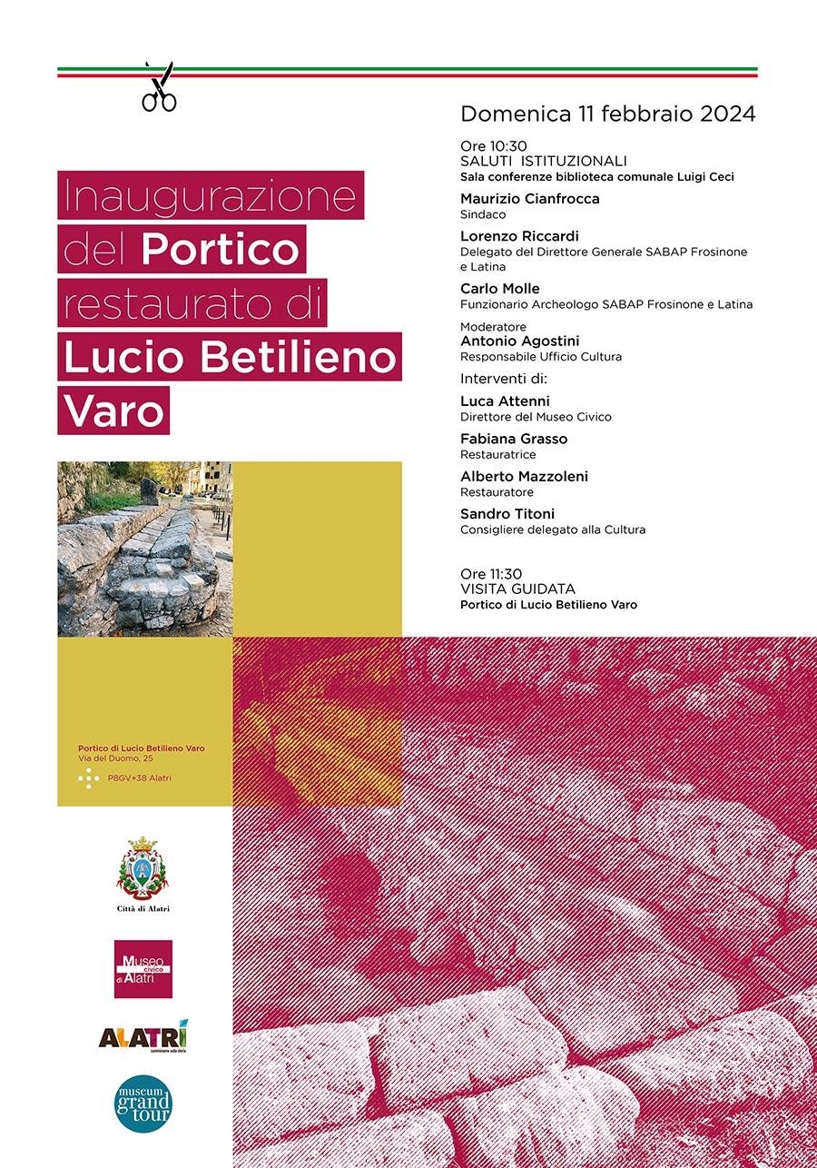 ALATRI: PORTICO DI BETILIENO VARO, IL RESTAURO - Lazio TV